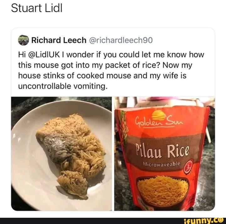 Stuart Lidl Richard Leech @nichardieech90 Hi @LidIUK I wonder if you ...