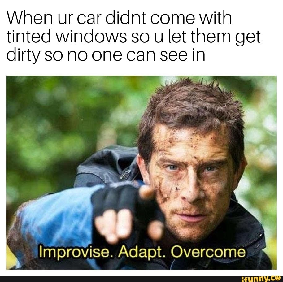 When ur car didnt come with tinted windows so u let them get dirty So ...