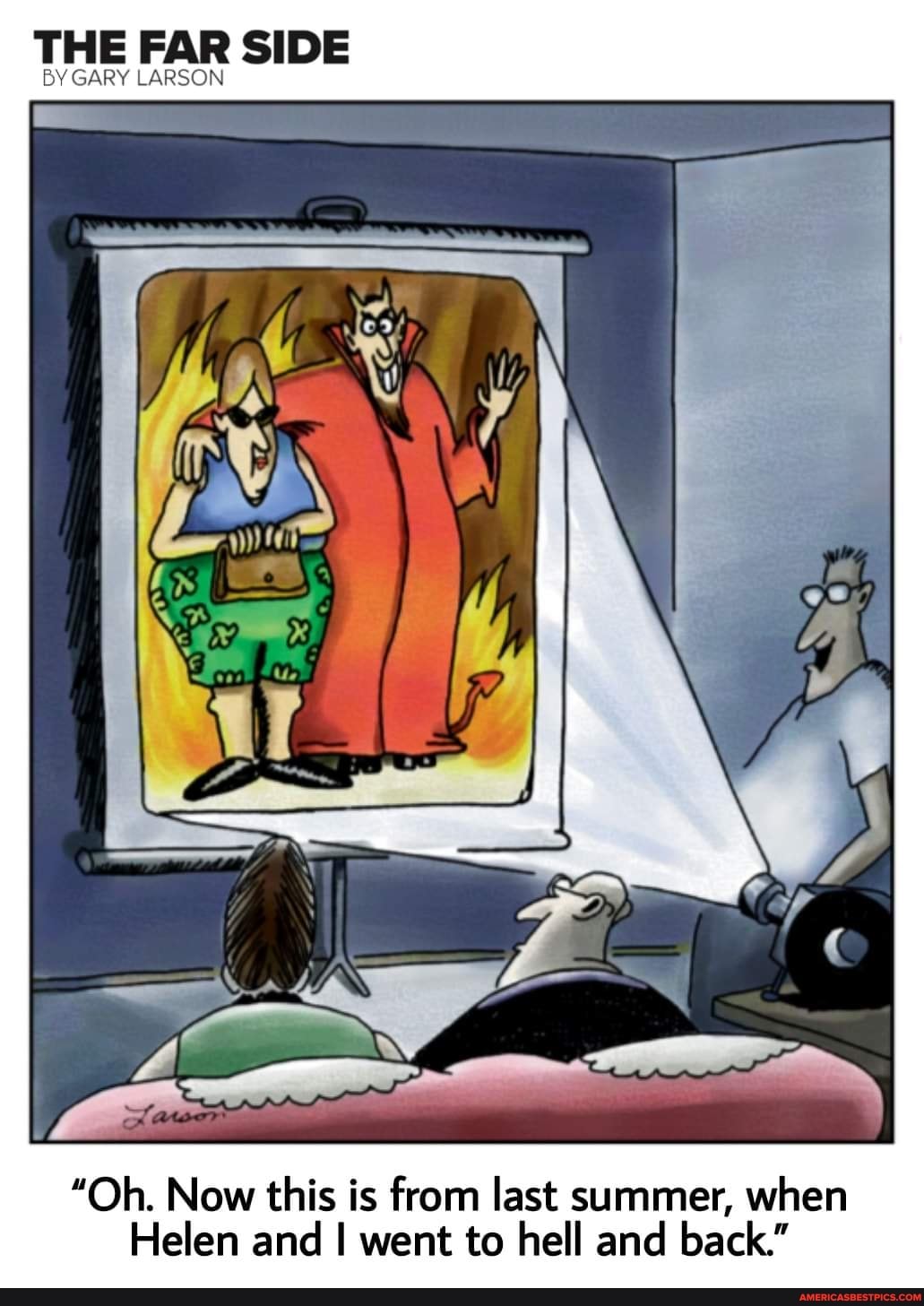 THE FAR SIDE BY GARY LARSON AR AIS pie "Oh. Now this is from last ...