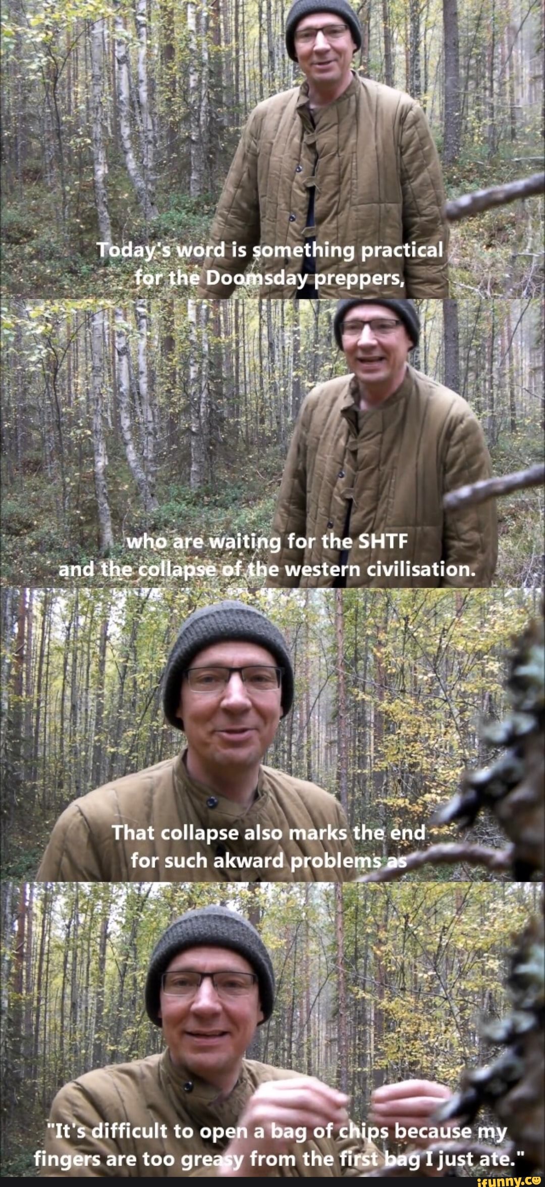 Today's word is something practical for the Doomsday preppers, who are ...