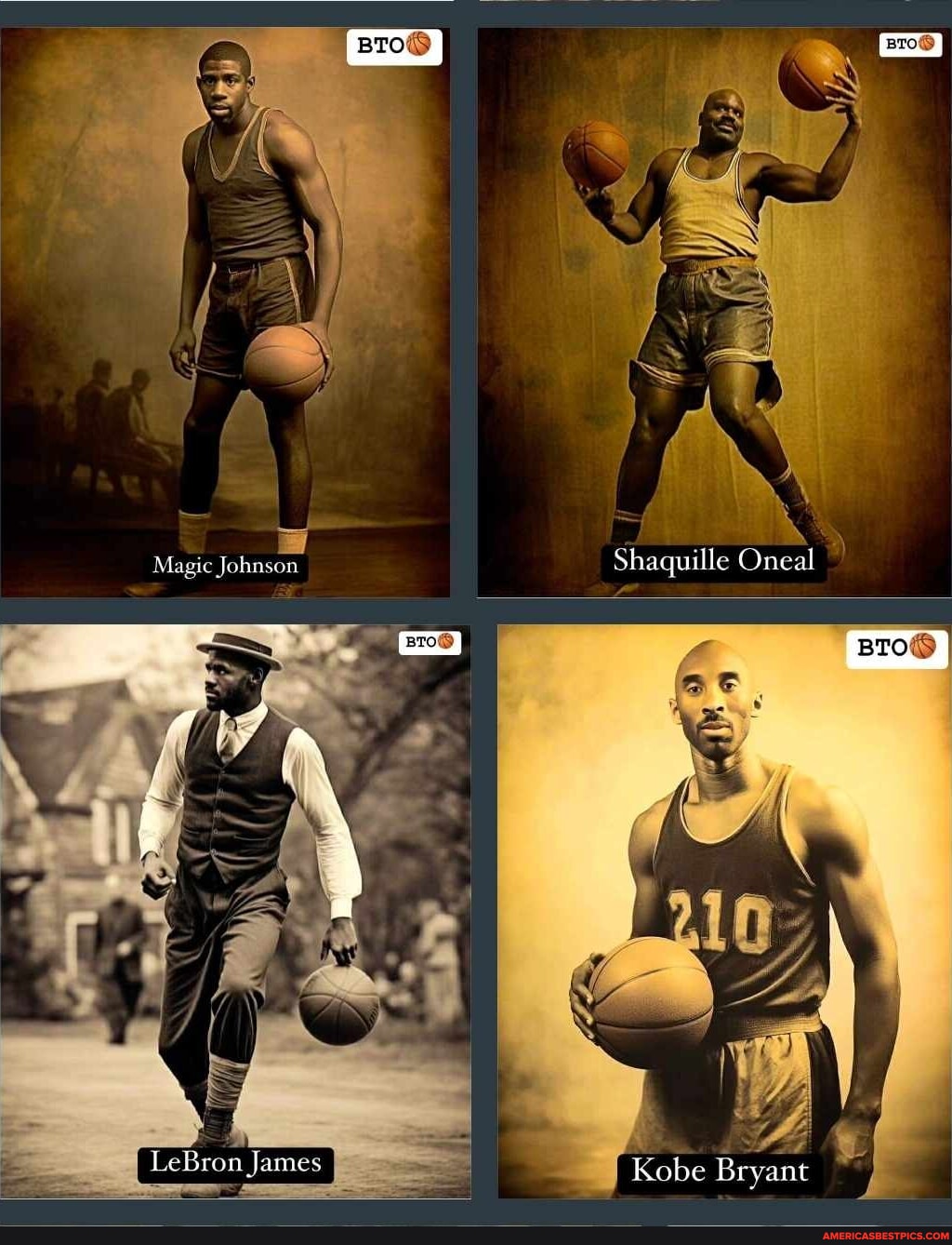 Magic Johnson Shaquille Oneal Bron James Kobe Bryant - America’s best ...