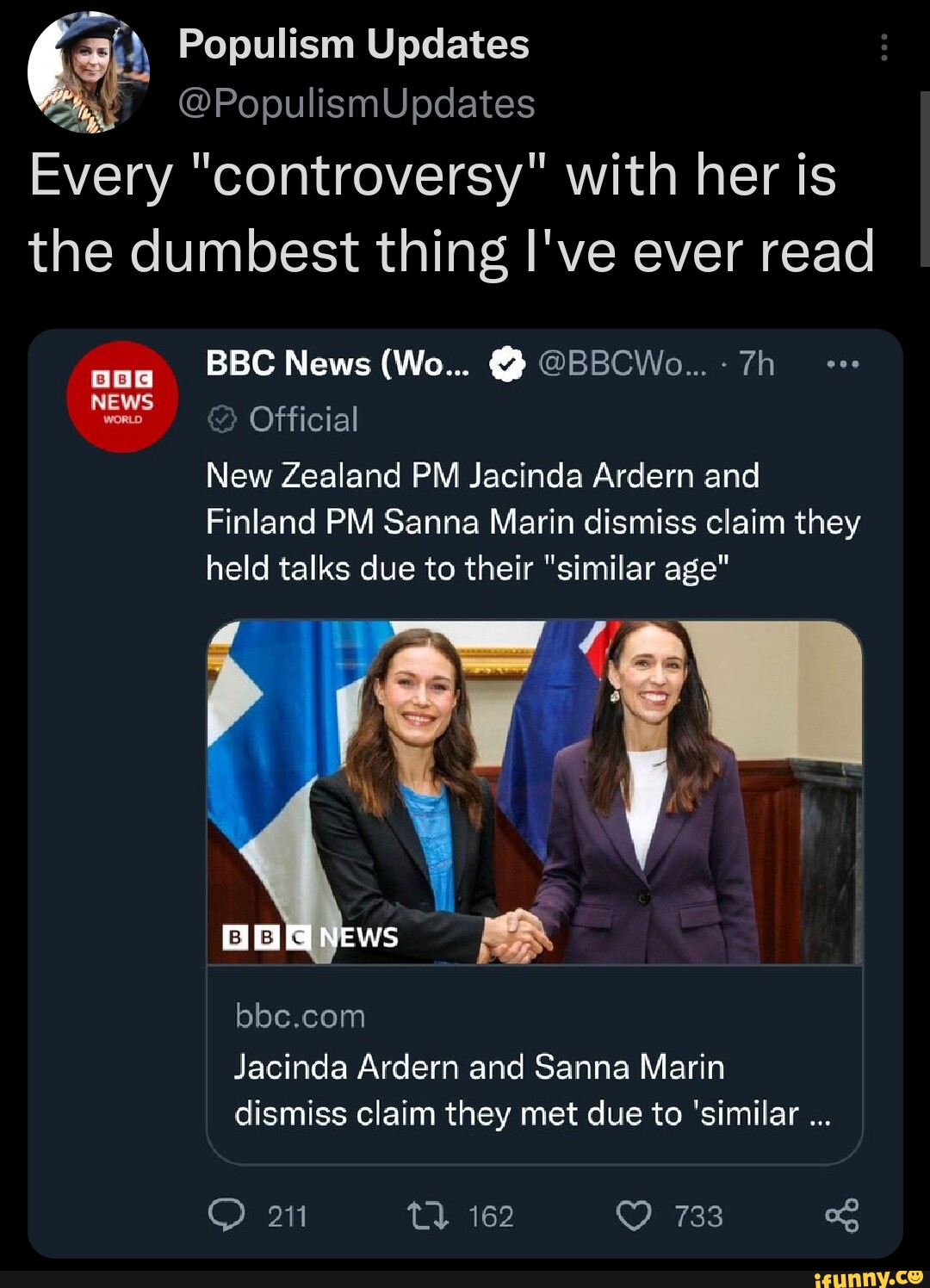 Populism Updates Every "controversy" with her is the dumbest thing I've ...