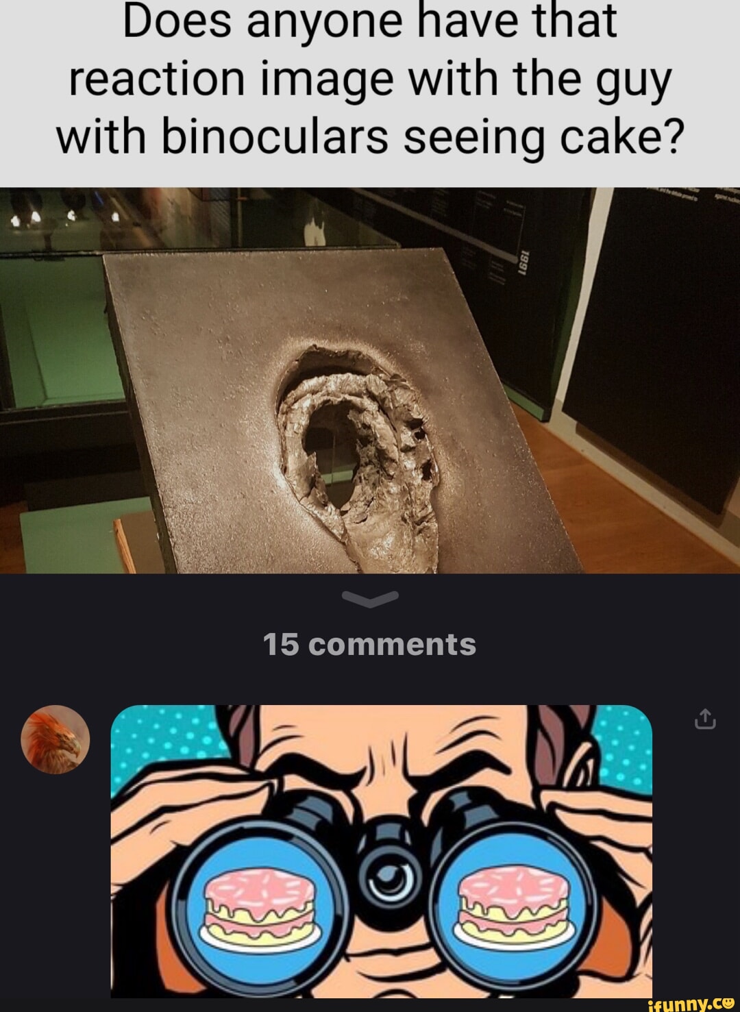 Does anyone nave that reaction image with the guy with binoculars ...