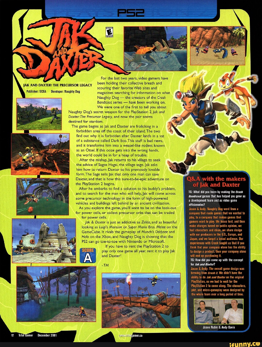 JAK AND DAXTER: THE PRECURSOR LEGACY Publisher: SCEA Developer: Naugity ...