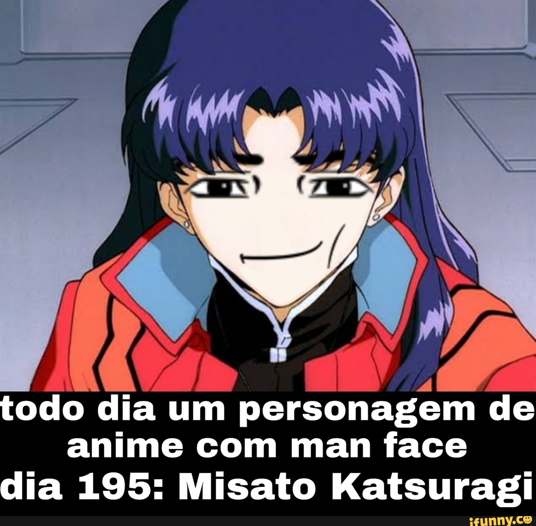 Odo dia um personagem de anime com man face dia 195: Misato Katsuragi ...