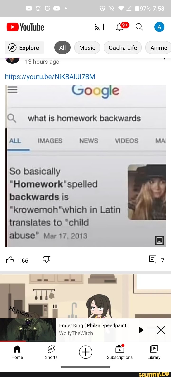 Youlube al @aQ @ Explore Music Gacha Life Anime hours ago = Go gle Q ...