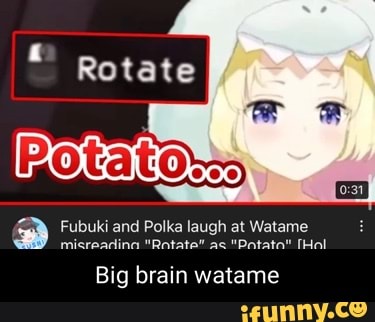 Rotate I/ Fubuki and Polka laugh at Watame misreadina "Ratate" as ...