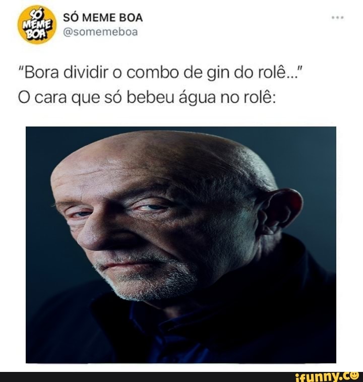 SÓ MEME BOA "Bora dividir o combo de gin do rolê..." O cara que só ...