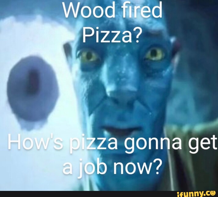 Wood fired Pizza? How's pizza gonna get a job now? - iFunny