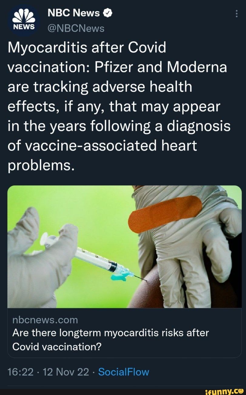 NBC News @ NEWS Myocarditis after Covid vaccination: Pfizer and Moderna ...