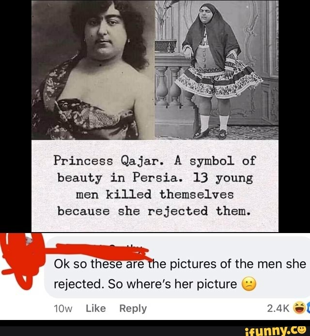 Princess Qajar. A symbol of beauty in Persia. 13 young men killed ...