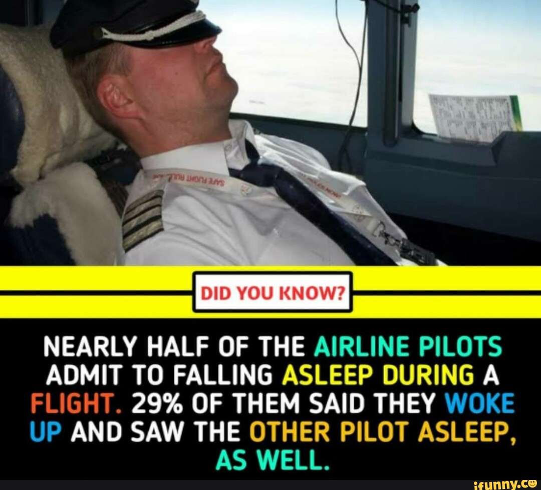 DID YOU KNOW? NEARLY HALF OF THE AIRLINE PILOTS ADMIT TO FALLING ASLEEP ...