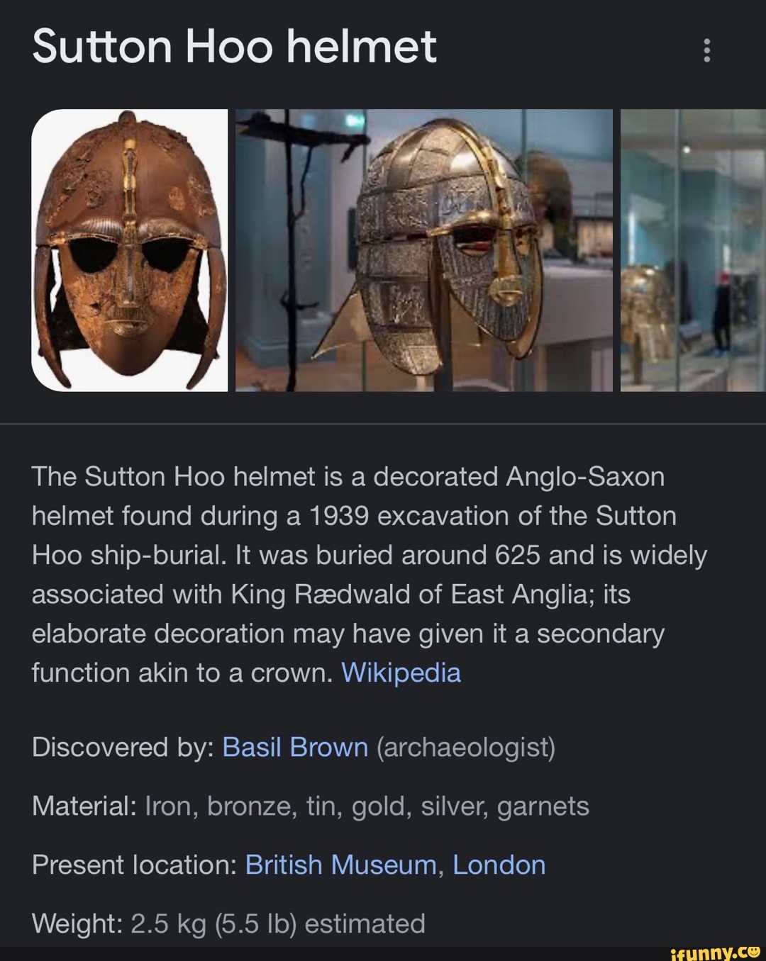 Sutton Hoo helmet The Sutton Hoo helmet is a decorated Anglo-Saxon ...