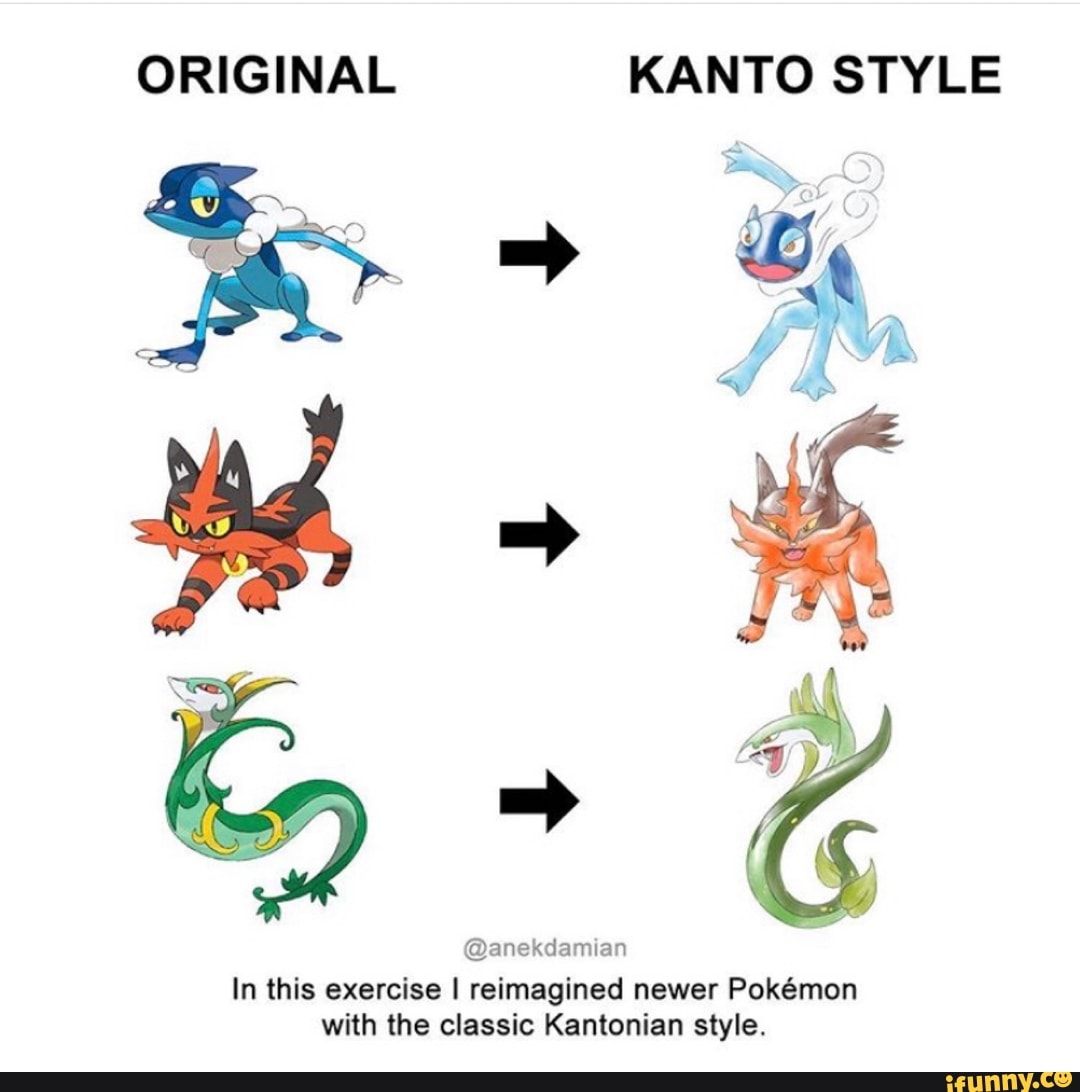 ORIGINAL KANTO STYLE @anekdamlan In this exercise I reimagined newer ...
