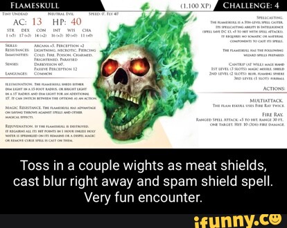 FLAMESKULL 00 CHALLENGE: 4 Toss in a couple wights as meat shields ...