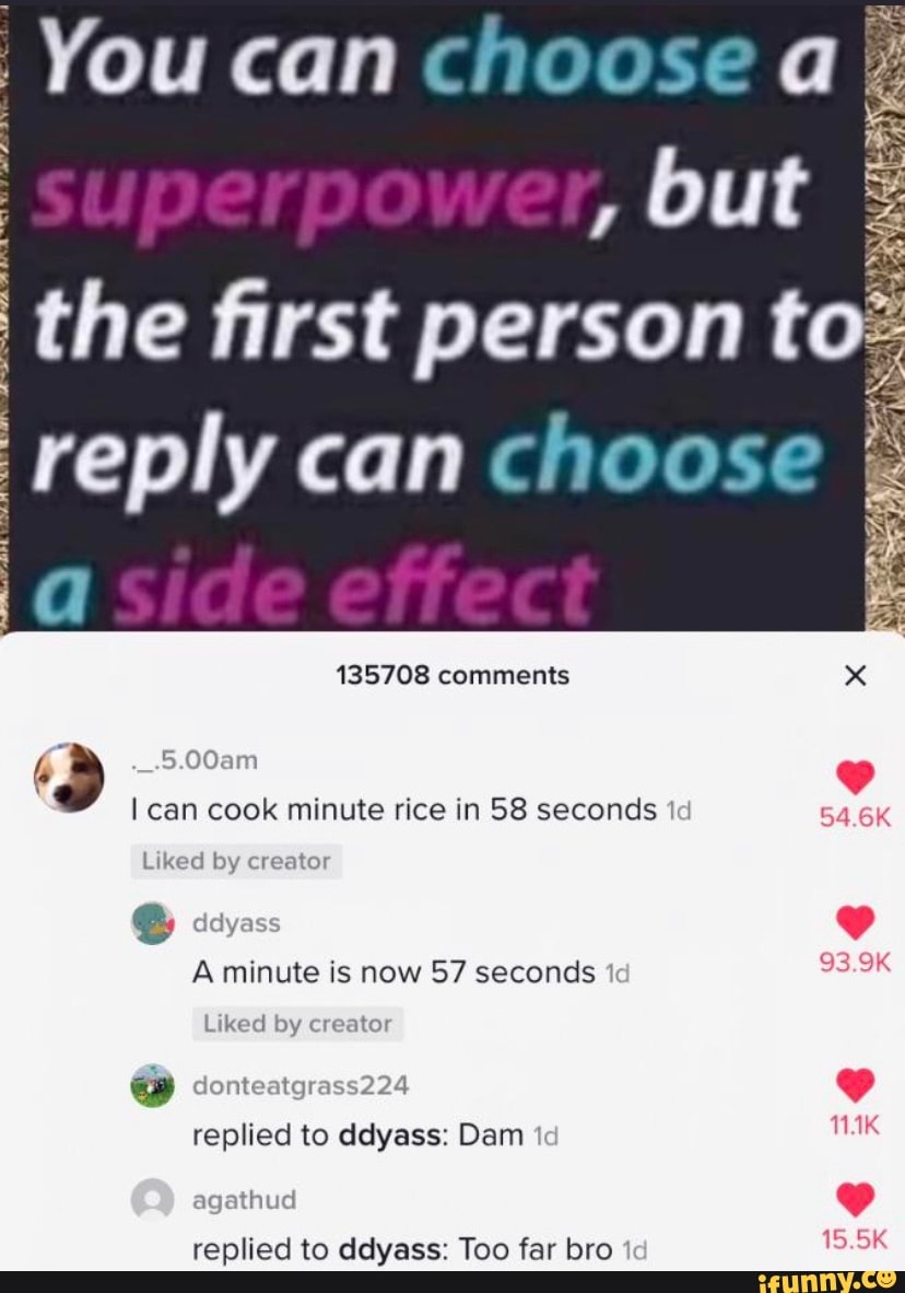 You can superpower, but the first person reply can choose Ia side ...