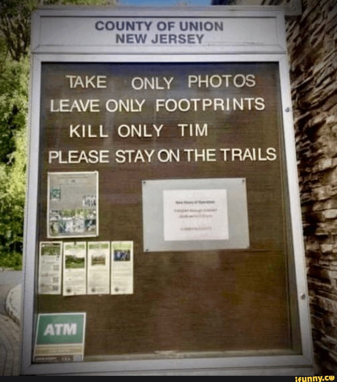 COUNTY OF UNION NEW JERSEY TAKE. ONLY PHOTOS I LEAVE ONLY FOOTPRINTS BB ...
