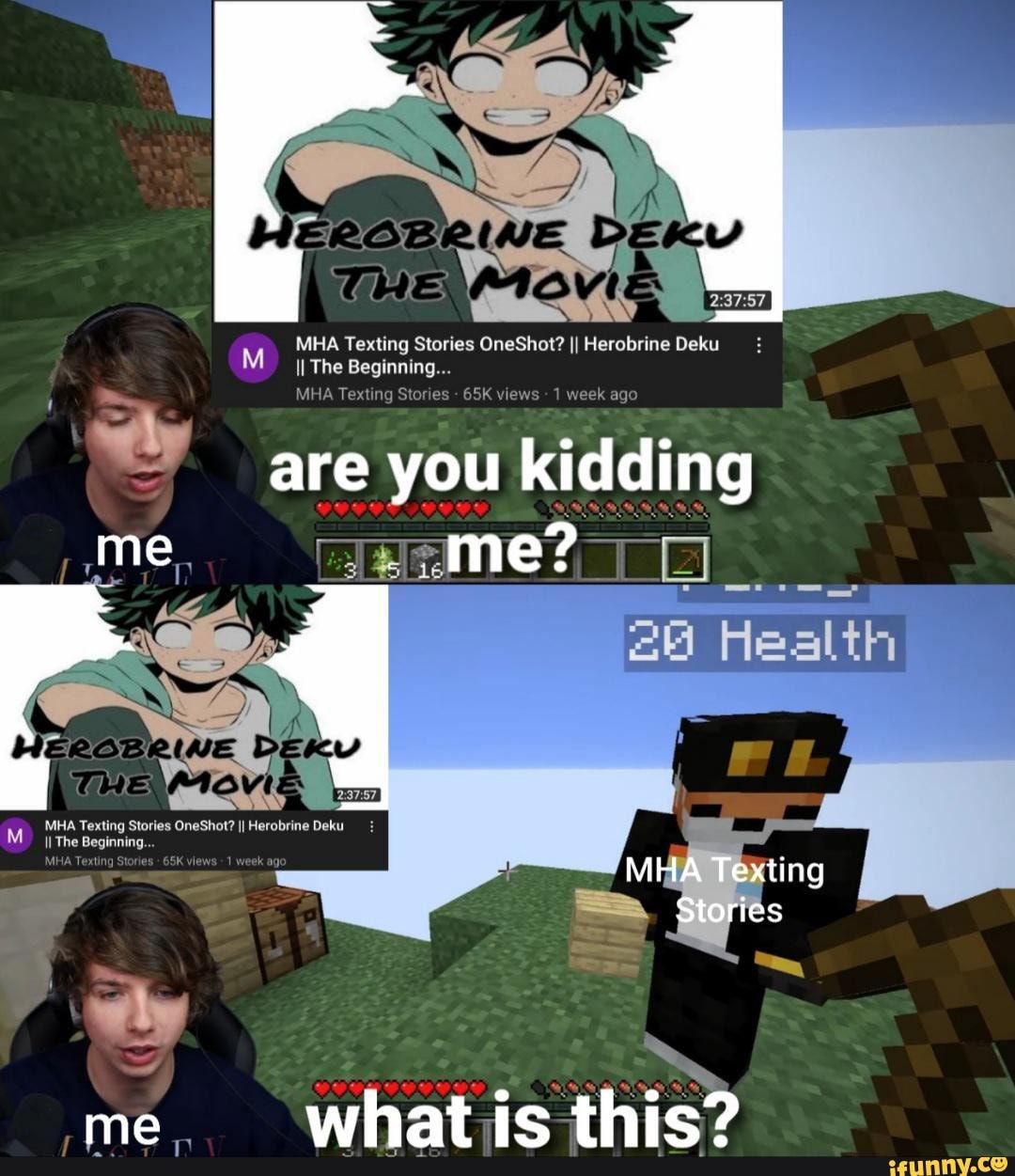 MHA Texting Stories OneShot? II Herobrine Deku M II The Beginning ...