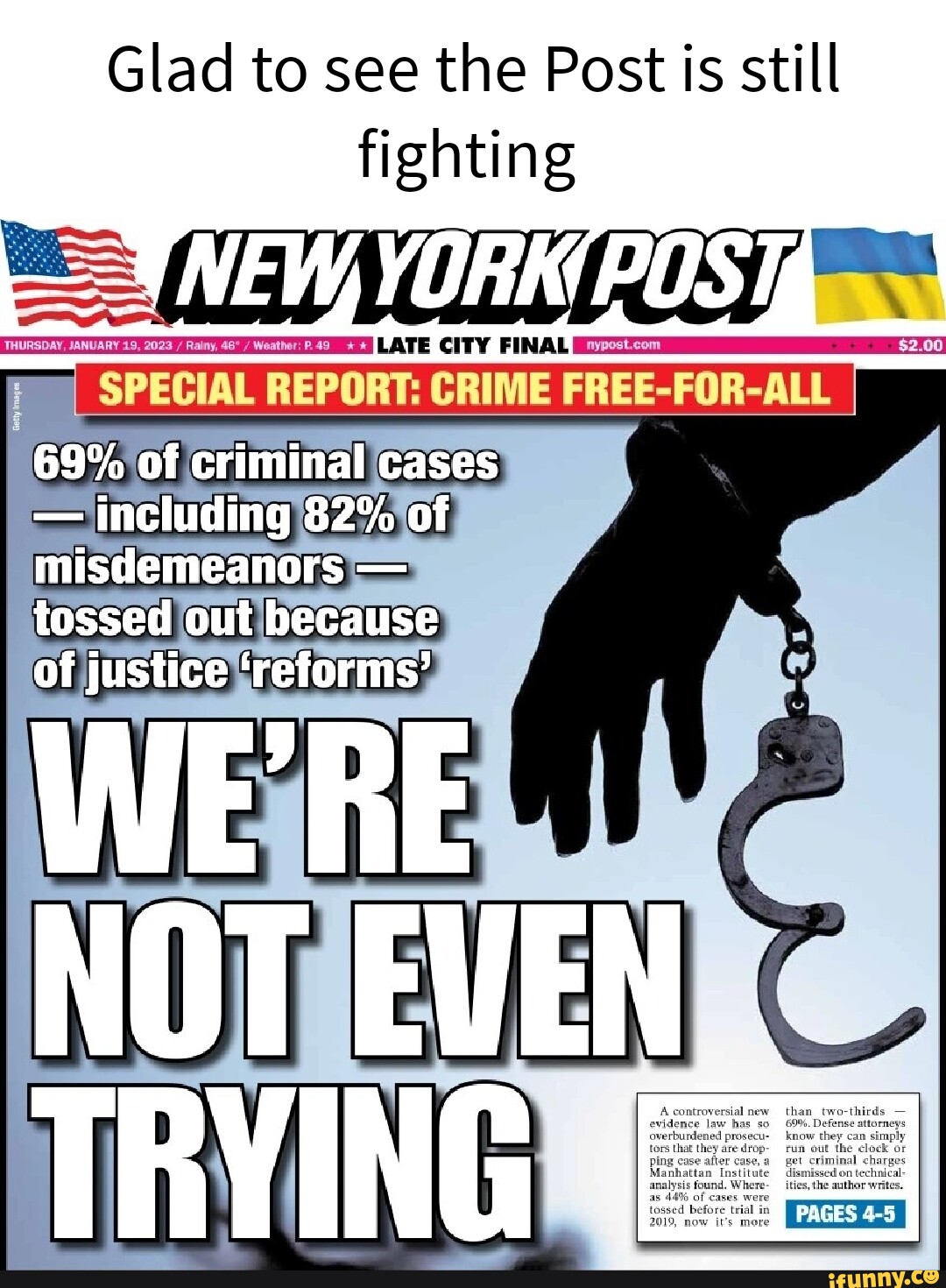 Glad to see the Post is still fighting LATE CITY FINAL 69% of criminal ...