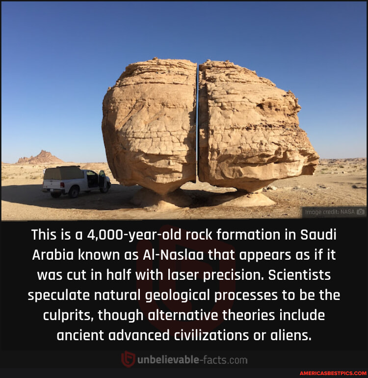 N/A - This is a 4,000-year-old rock formation in Saudi Arabia known as ...