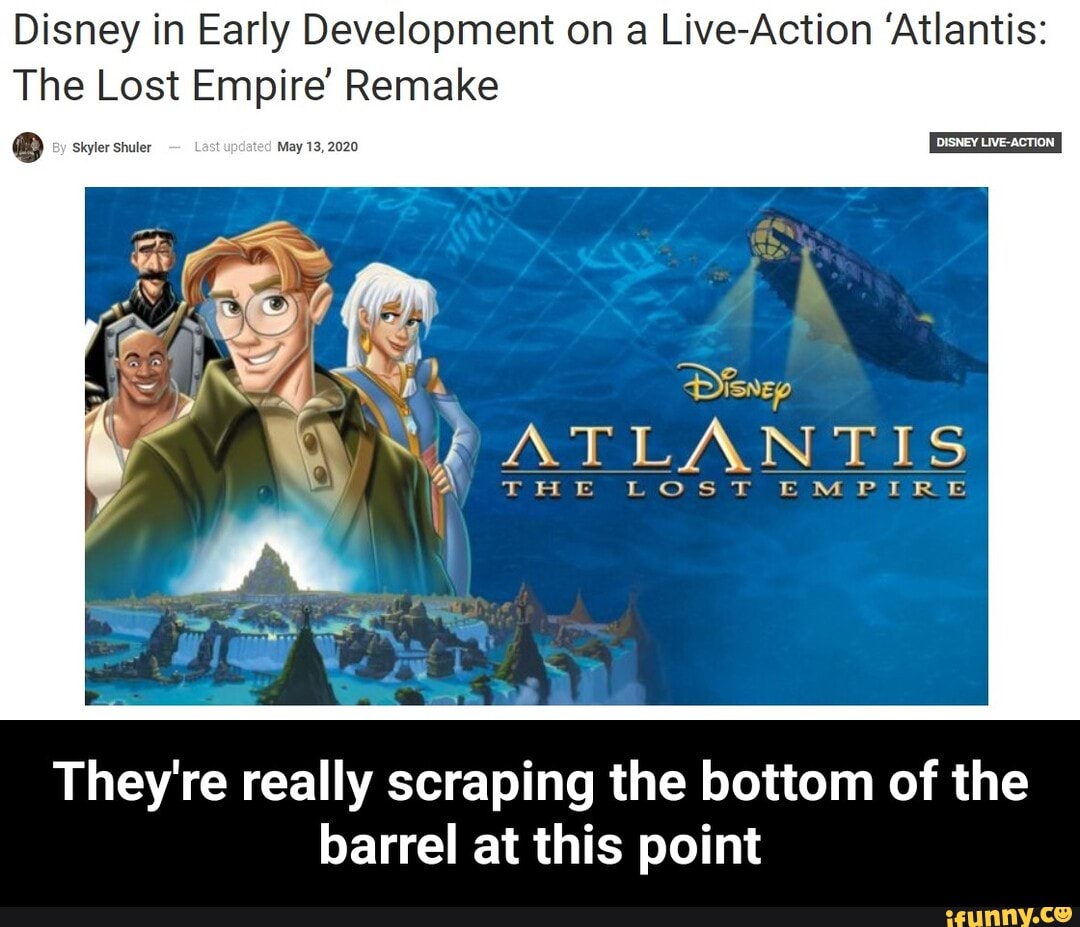 Disney in Early Development on a Live-Action 'Atlantis: The Lost Empire ...