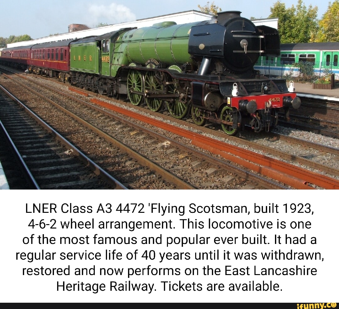 LNER Class 4472 'Flying Scotsman, built 1923, 4-6-2 wheel arrangement ...