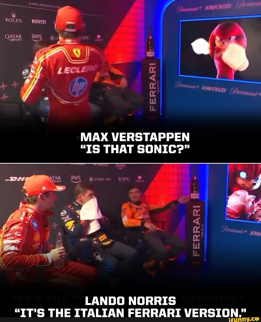ROLEX QATAR FERRARI MAX VERSTAPPEN "IS THAT SONIC?" we ATAR LANDO ...