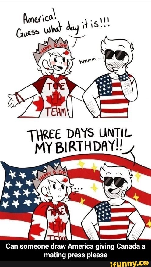 Can someone draw America giving Canada a mating press please - iFunny