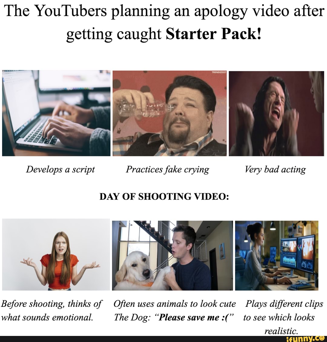 The YouTubers planning an apology video after getting caught Starter ...