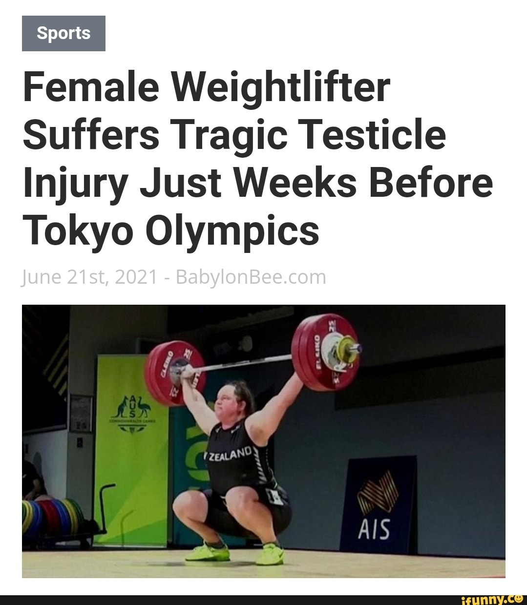 Sports I Female Weightlifter Suffers Tragic Testicle Injury Just Weeks ...