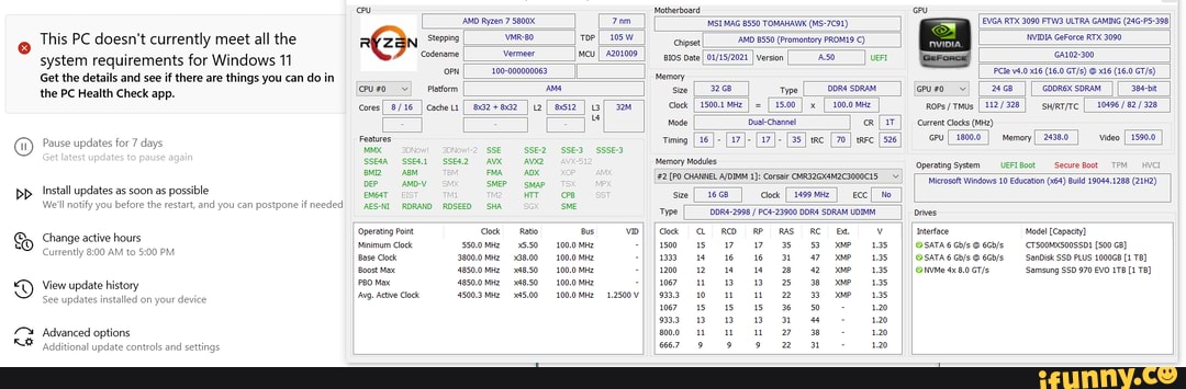 Motherboard GPu 'AMD Ryzen 7 5800X MSI MAG B550 TOMAHAWK (MS-7C91) EVGA ...