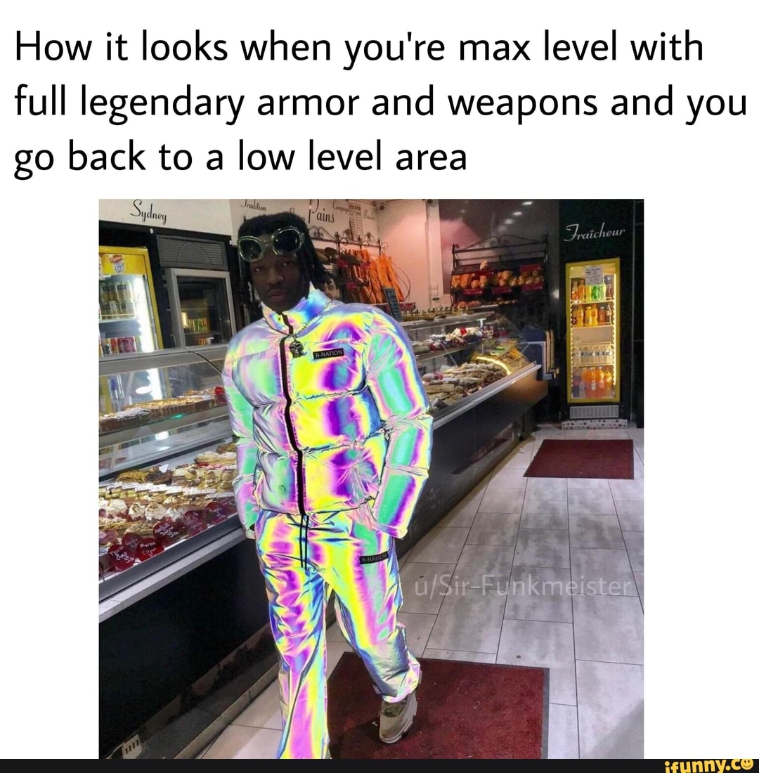 How it looks when you're max level with full legendary armor and ...