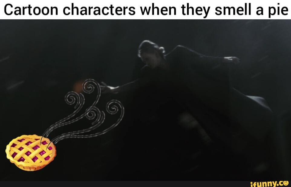 Cartoon characters when they smell a pie AZ - iFunny