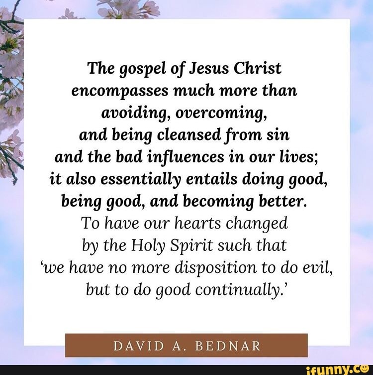 The gospel of Jesus Christ encompasses much more than avoiding ...