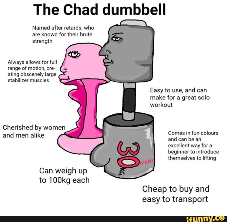 The Chad dumbbell range of motion. cie- ating obscenely large ...