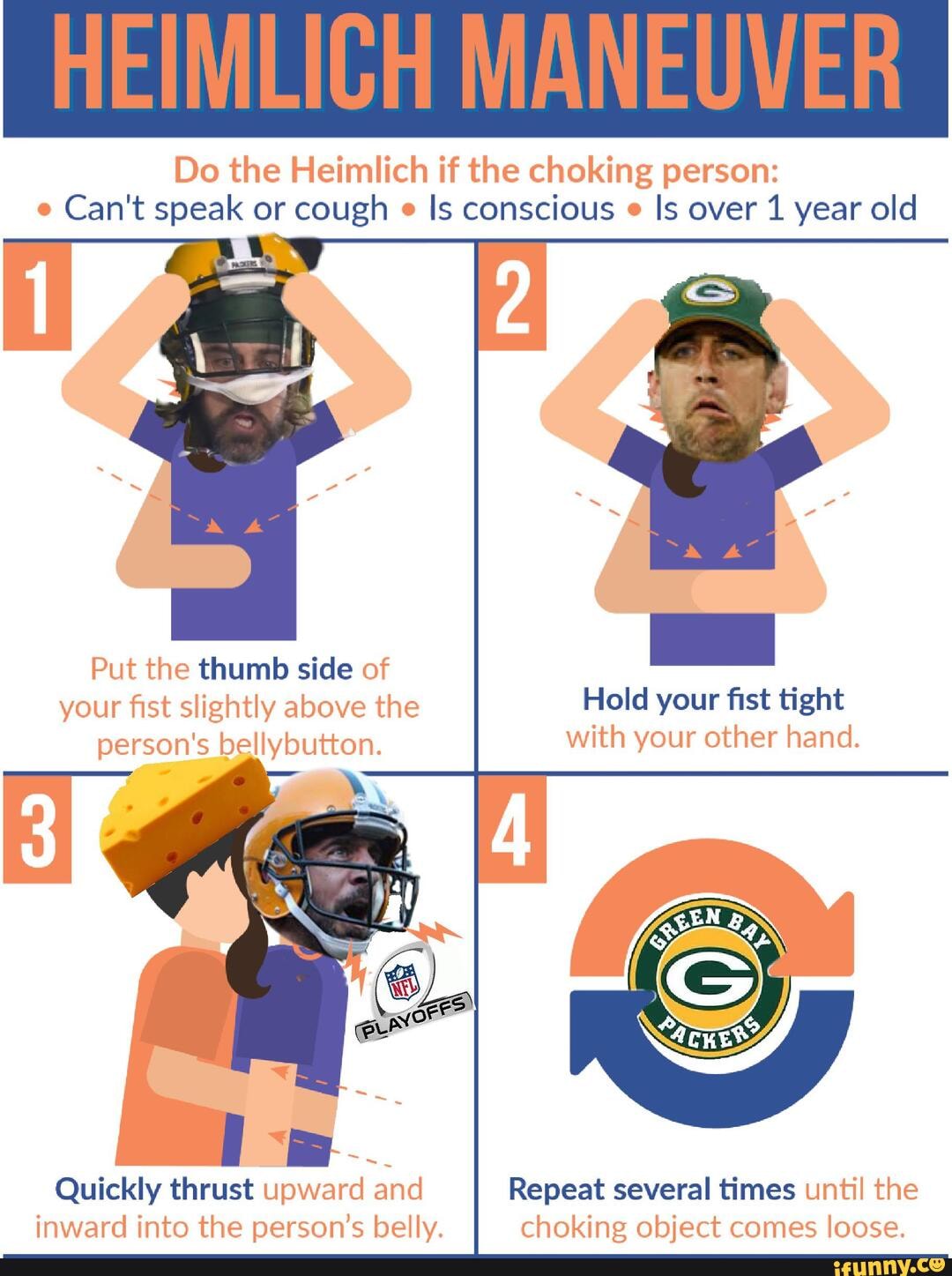 HEIMLICH MANEUVER Do the Heimlich if the choking person: e Can't speak ...