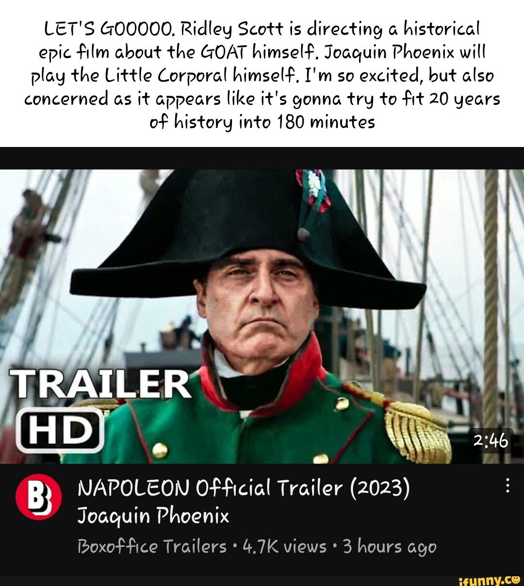 Napoleonmovie memes. Best Collection of funny Napoleonmovie pictures on ...