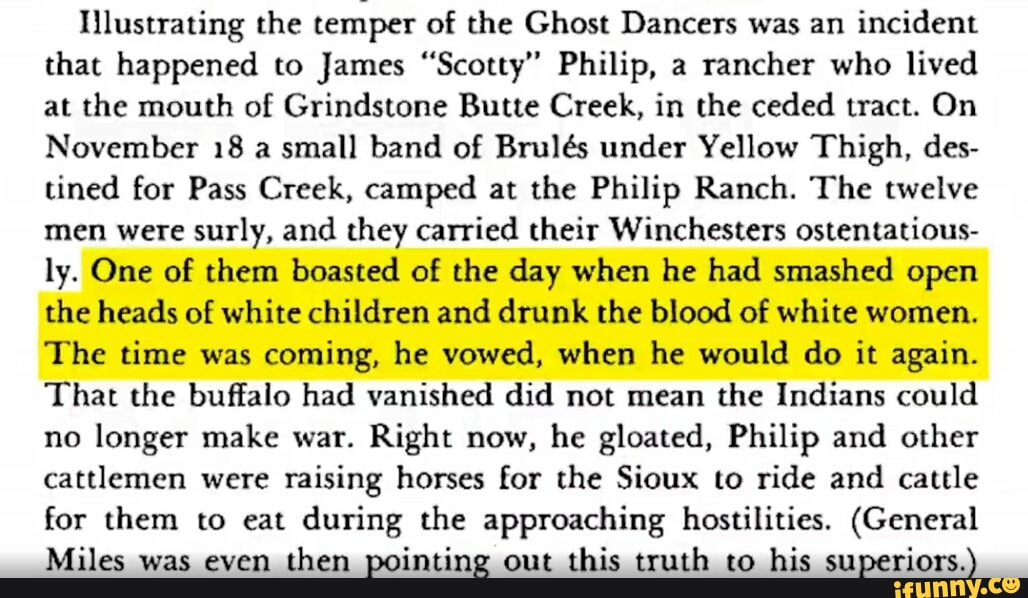 Illustrating the temper of the Ghost Dancers was an incident that ...