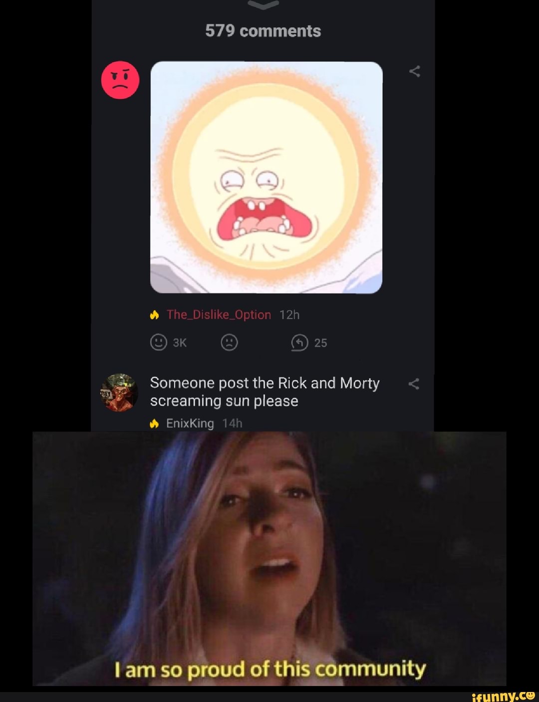 Someone post the Rick and Morty screaming sun please I am so proud of ...