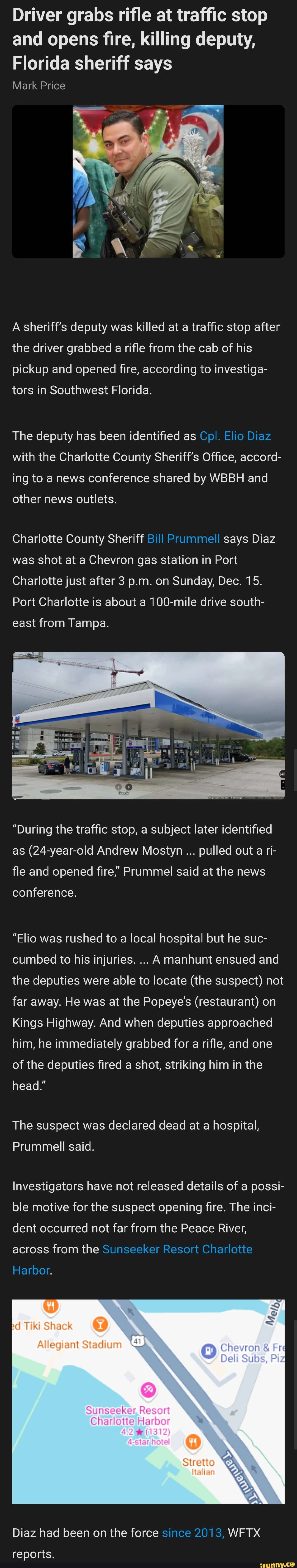 Driver grabs rifle at traffic stop and opens fire, killing deputy ...