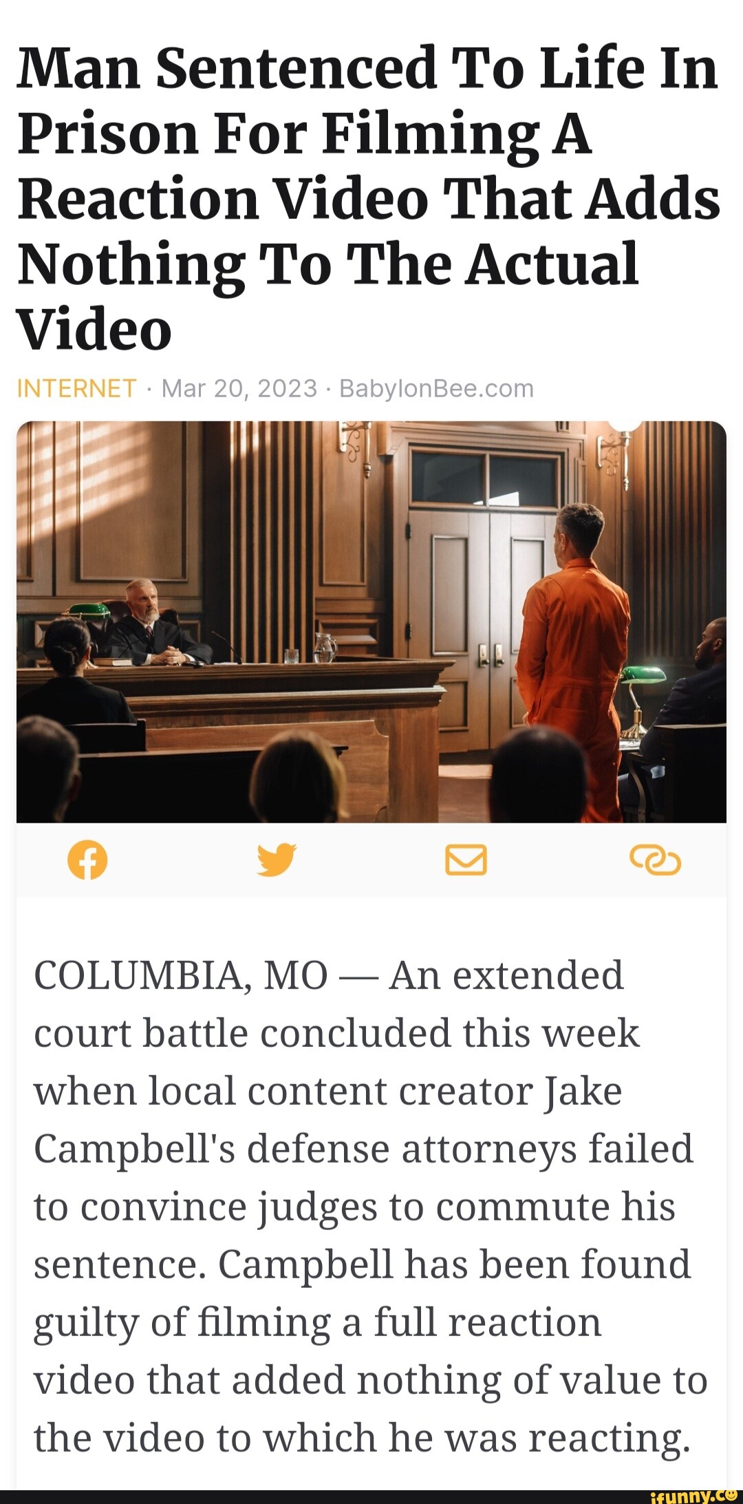 Man Sentenced To Life In Prison For Filming A Reaction Video That Adds ...