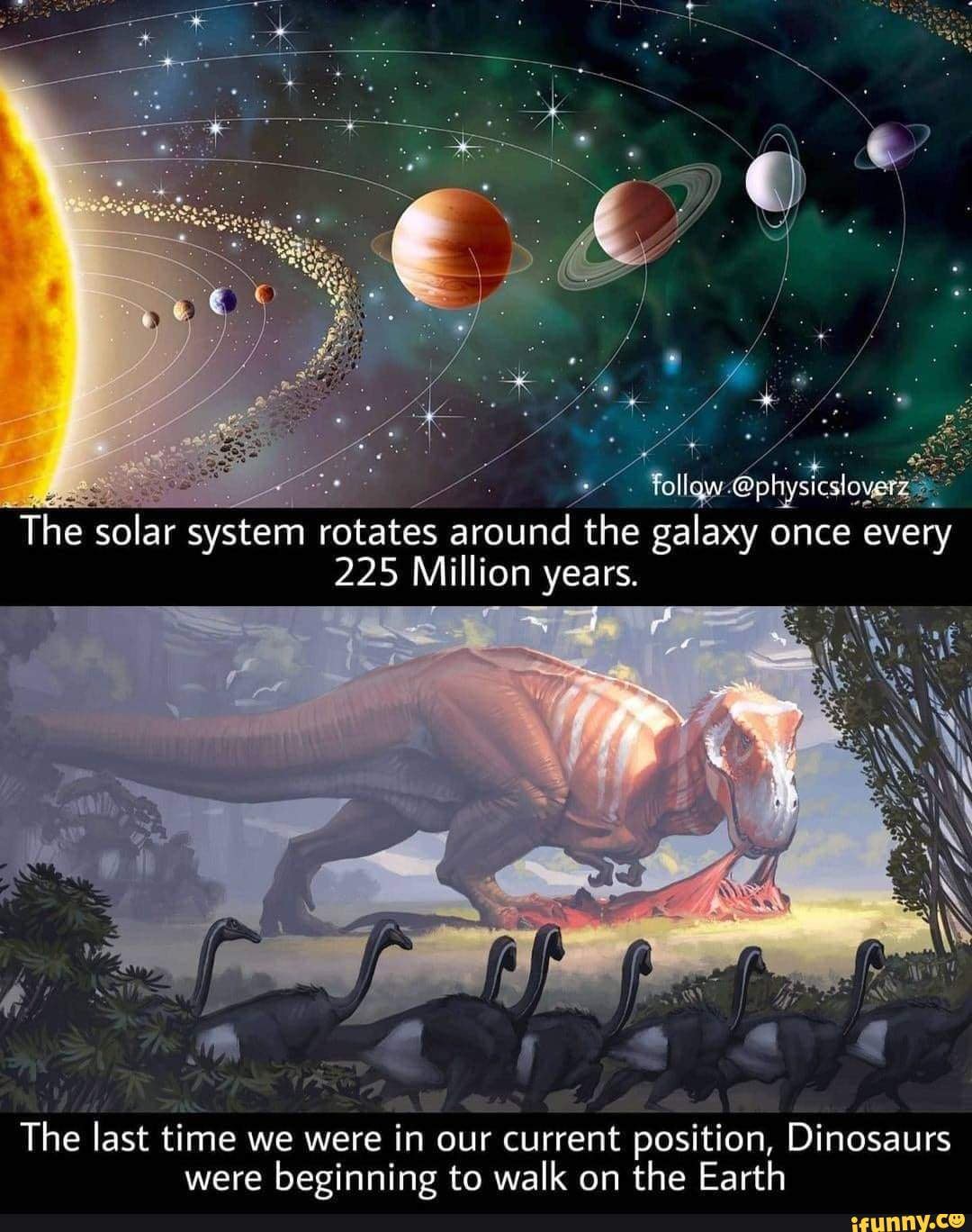 Fact that we didn't know - follow @phiysicsls The solar system rotates ...