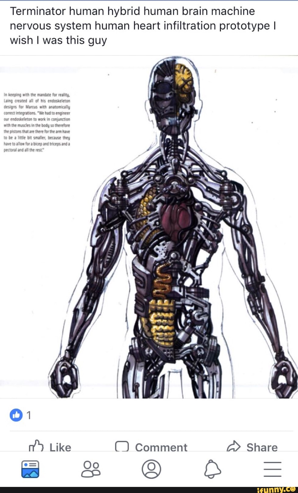 Terminator human hybrid human brain machine nervous system human heart ...
