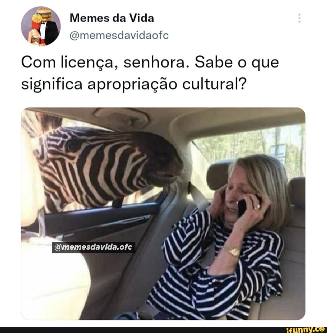 Memes da Vida AD) Qmemesdavidaote Com licença, senhora. Sabe o que ...