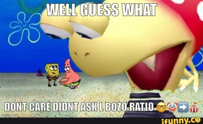 DONT CARE DIDNT ASK L BOZO RATIO - iFunny
