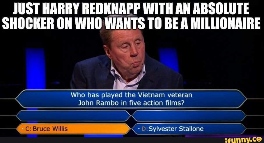 Harry Redknapp Memes Harry Redknapp Warned To Expect Hostile Reception