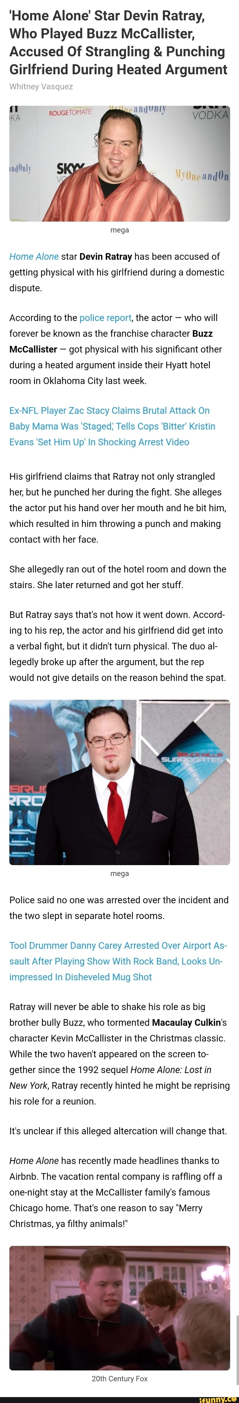 'Home Alone' Star Devin Ratray, Who Played Buzz McCallister, Accused Of ...