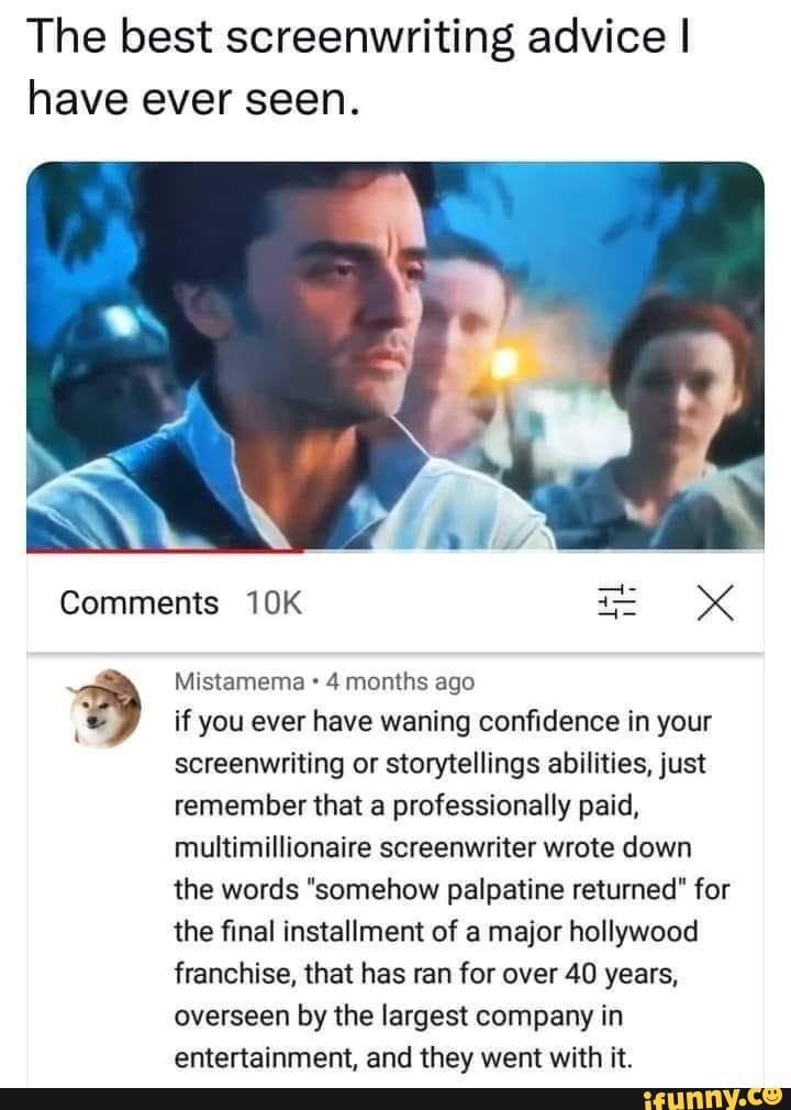 Advice - The best screenwriting advice I have ever seen. Comments ...