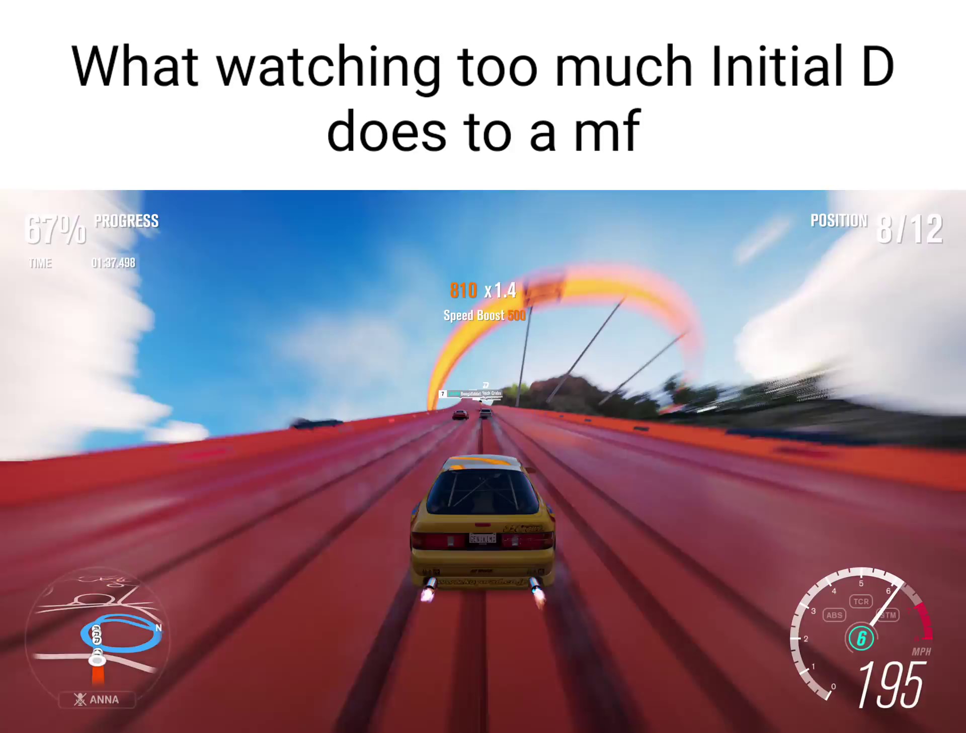 Initial D Funny Meme