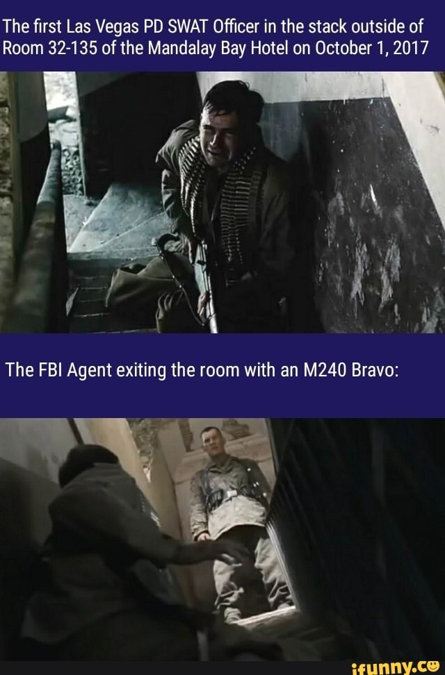 The first Las Vegas PD SWAT Officer in the stack outside of Room 32-135 ...